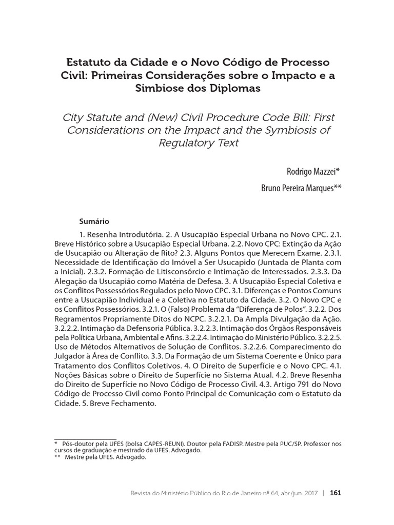 Impacto do Novo CPC no Estatuto da Cidade | PDF | Sentença (jurídico ...