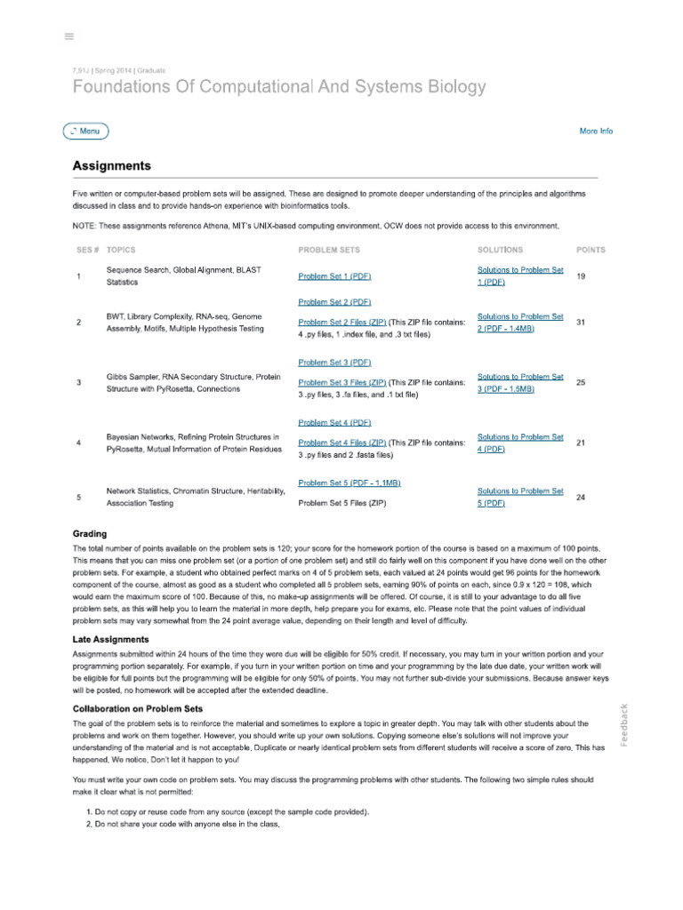 MIT Assignments | PDF