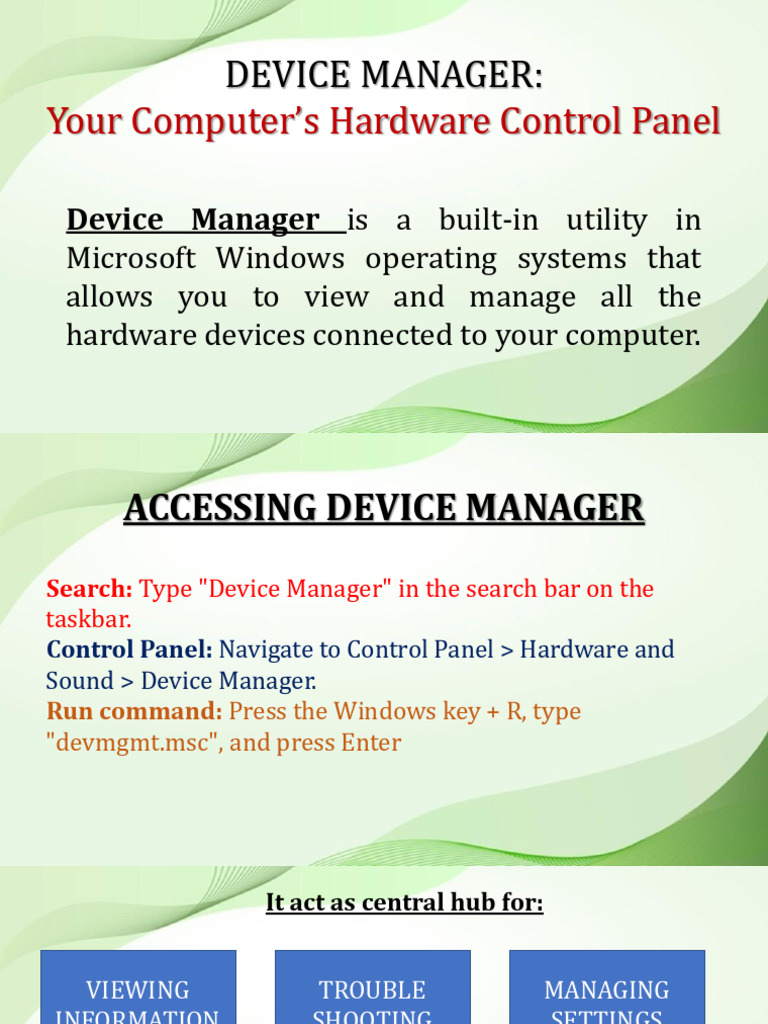 6 Device Manager | PDF | Computer File | File System