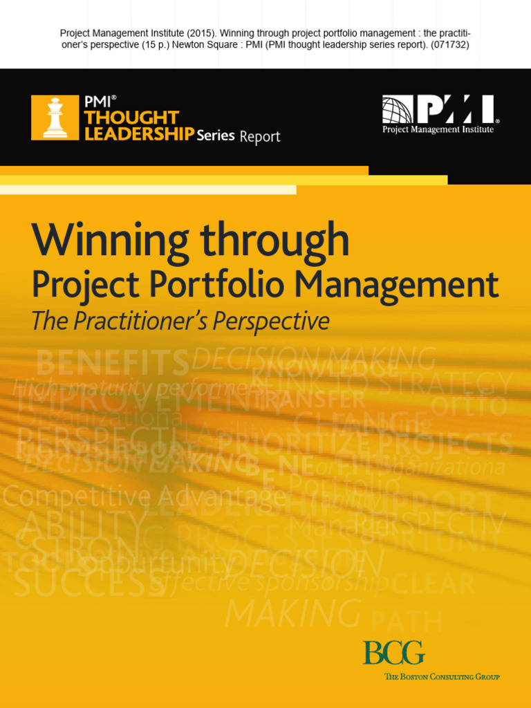 Winning Through: Project Portfolio Management | PDF | Project ...