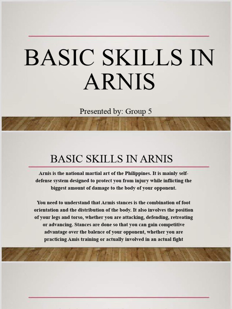 Group 5 Basic Skills in Arnis | PDF | Wellness