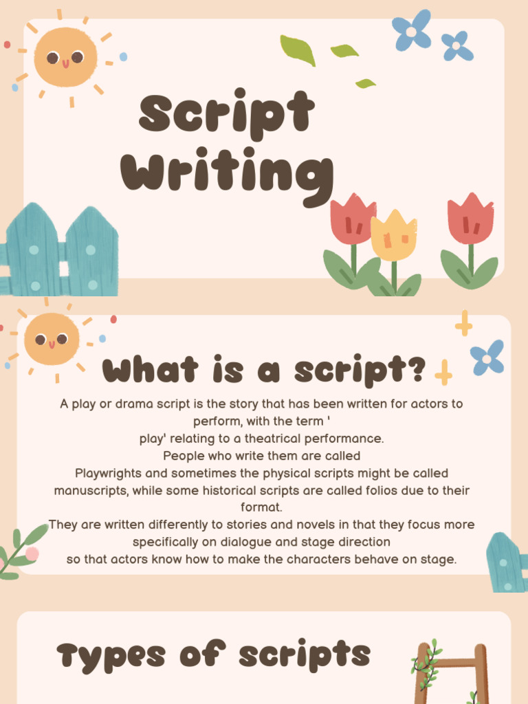 Script Writing | PDF | Play (Theatre)