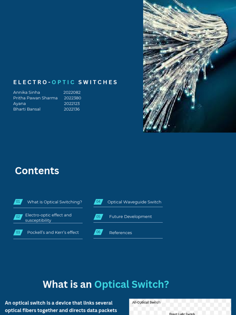 Optical Switching Explained | PDF | Optics | Optical Fiber