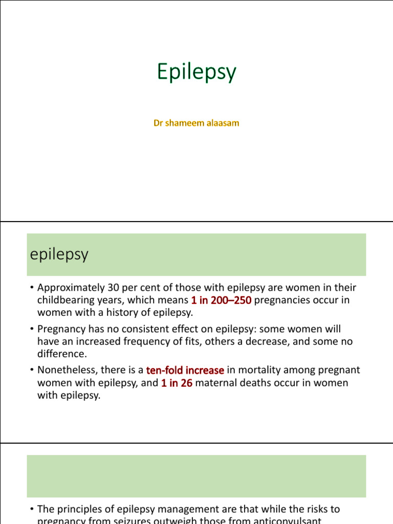 Epilepsy | PDF | Epilepsy | Pregnancy