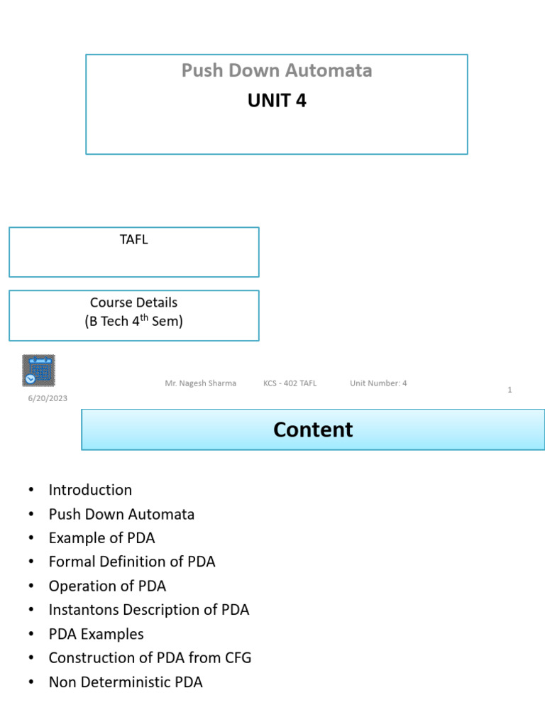 Unit 4 TAFL | Download Free PDF | Formal Methods | Metalogic