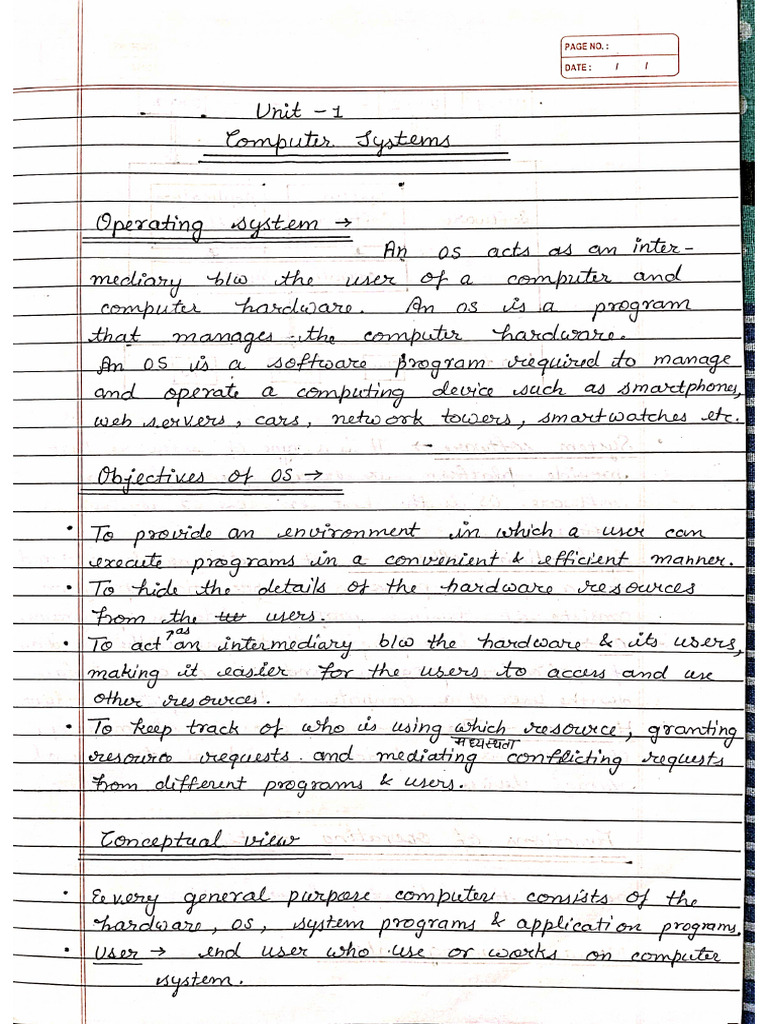Os Unit 1 | PDF