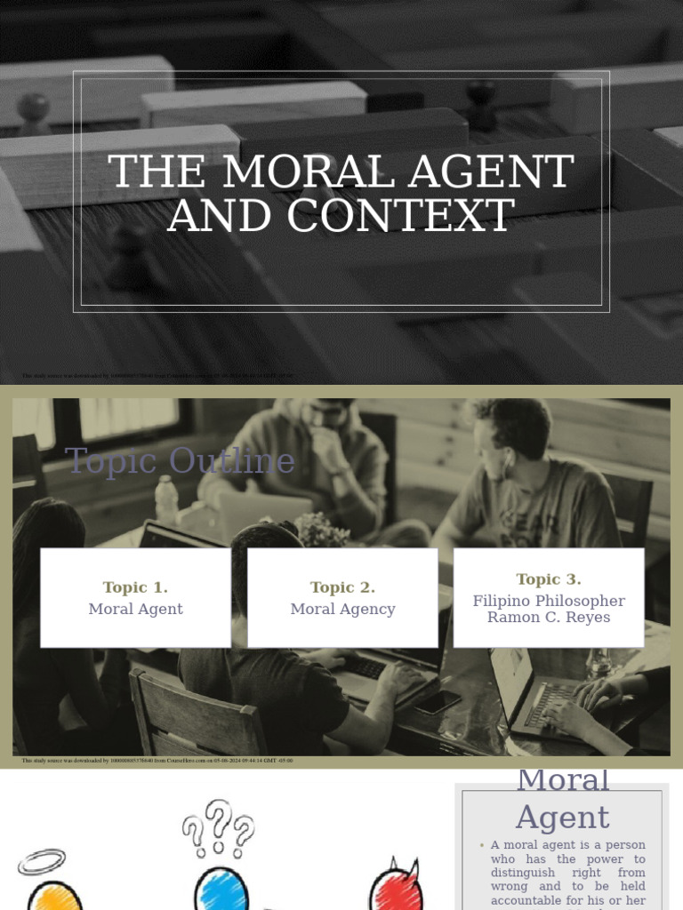 The Moral Agent and Context | PDF | Morality | Liberal Arts Education