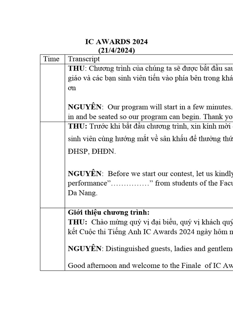 IC awards bản chính | PDF