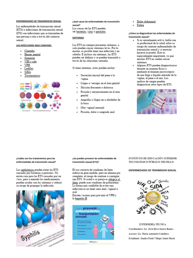 Triptico de Ets | PDF | Infección transmitida sexualmente | Medicina