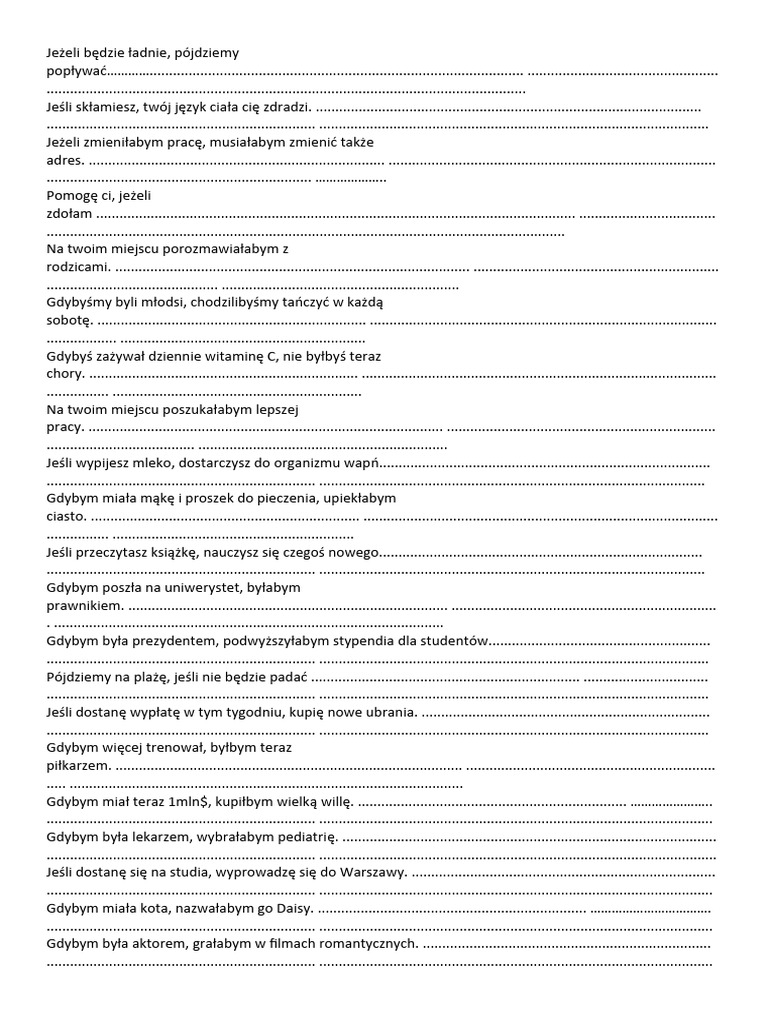 Tryby Warunkowe Cwiczenia 2 | PDF