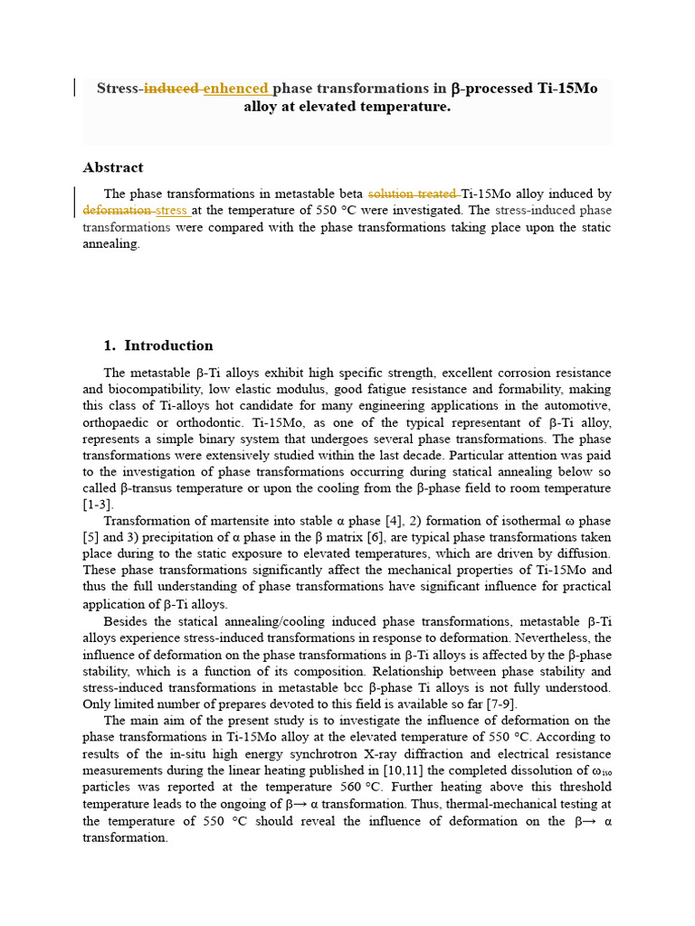 Deformation Induced Phase Transformations - 28.8 | PDF | X Ray Crystallography | Alloy