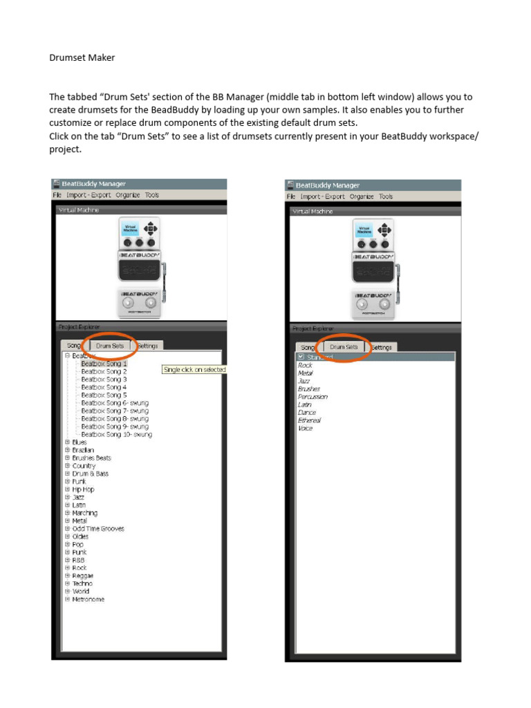 Create Custom Drumsets in BeatBuddy | PDF | Drum Kit | Computing