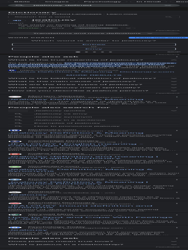 Understanding Jealousy | PDF | Jealousy | Envy