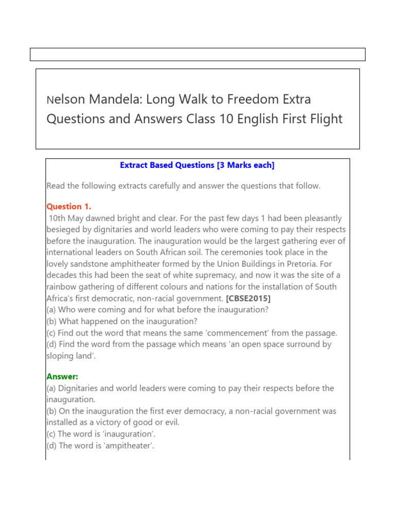 Mandela's Inauguration: A New Era | PDF | Nelson Mandela | Apartheid