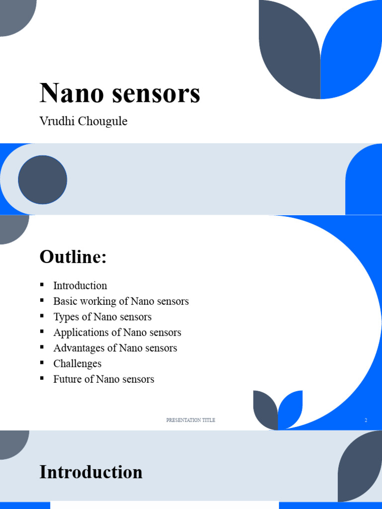 Overview of Nano Sensors and Applications | PDF | Nanotechnology | Sensor