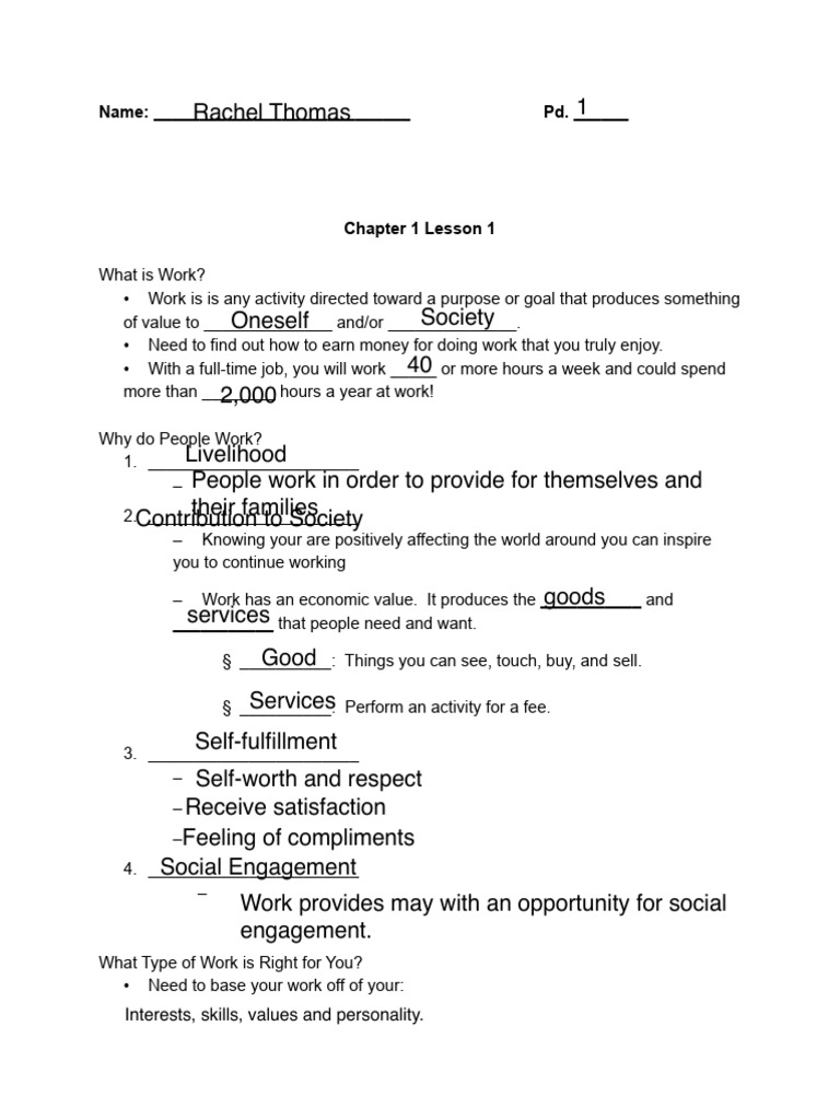 Edited - Rachel Thomas - Chapter 1 Guided Notes | PDF | Social ...