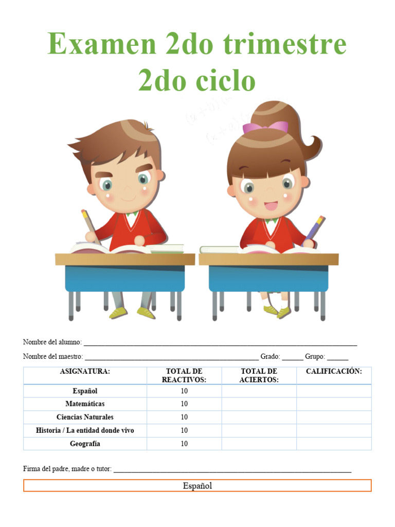 Examen 2do Ciclo | PDF | Ecosistema | Entorno natural