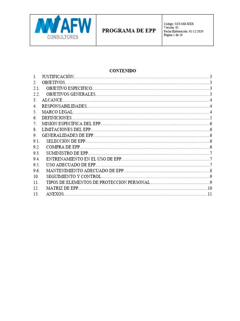Programa de EPP | PDF | Business | Riesgo