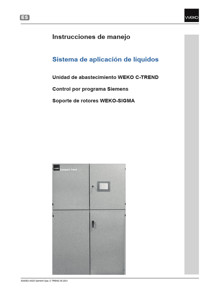 Manual de Instrucciones WEKO C-TREND | PDF
