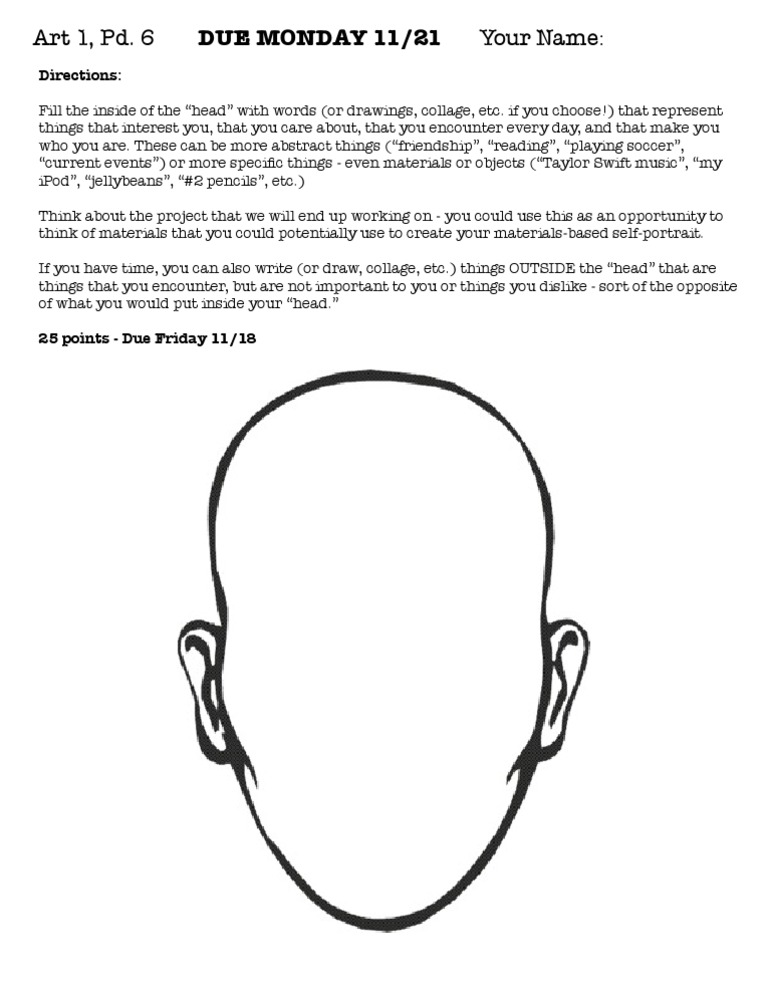 Creative Self-Portrait Project Guide | PDF