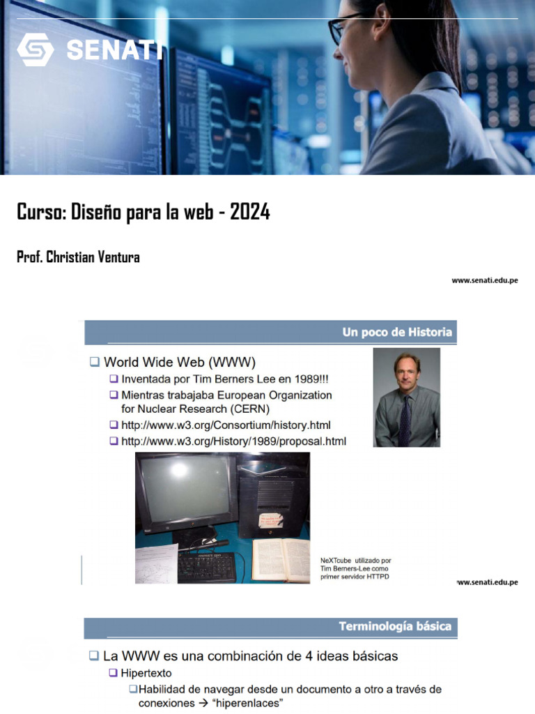 Primera Clase Senati | Descargar gratis PDF | HTML | Diseño web
