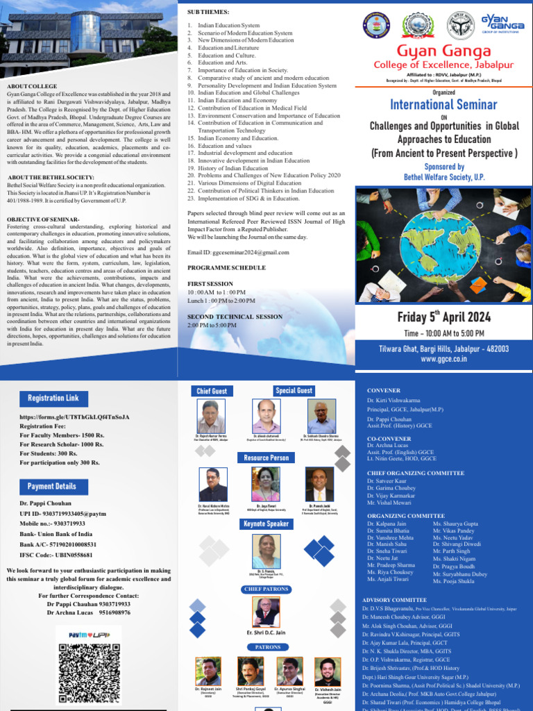 International Seminar GGCE Final Brosure | PDF