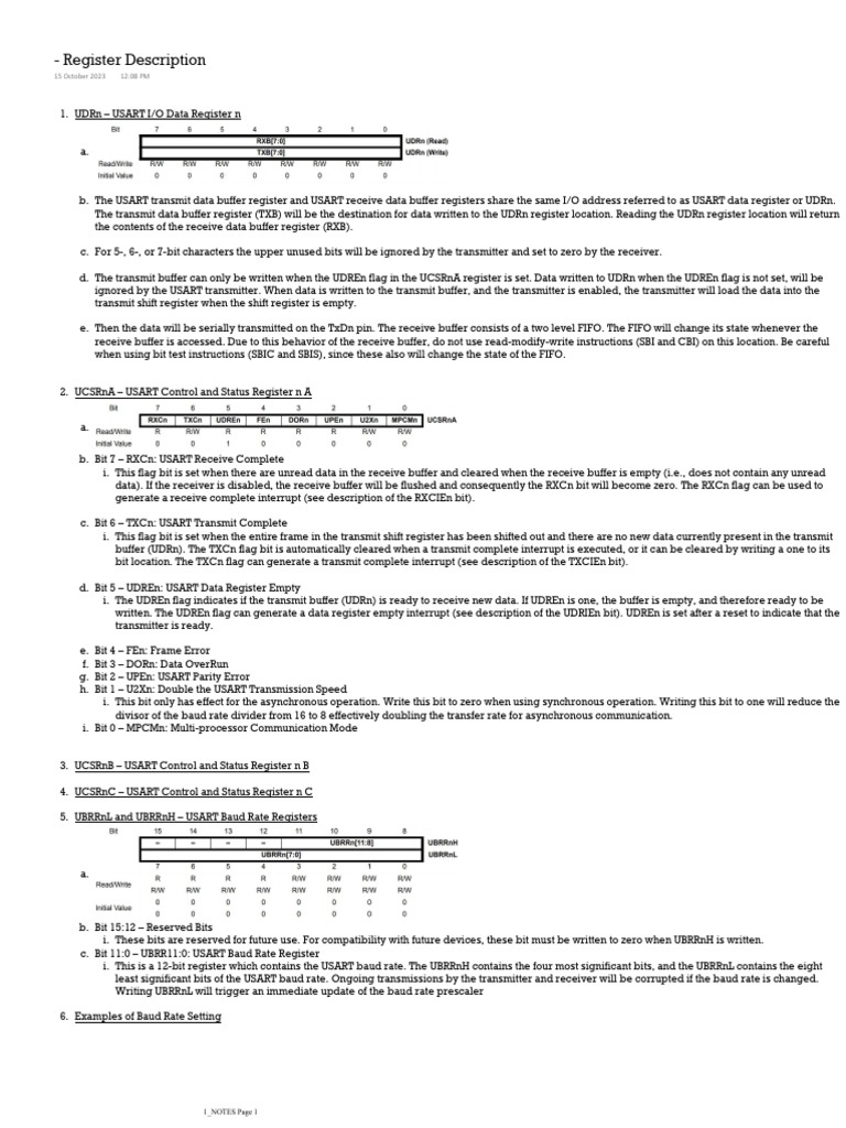 Atmega328P UART | PDF | Bit Rate | Computing