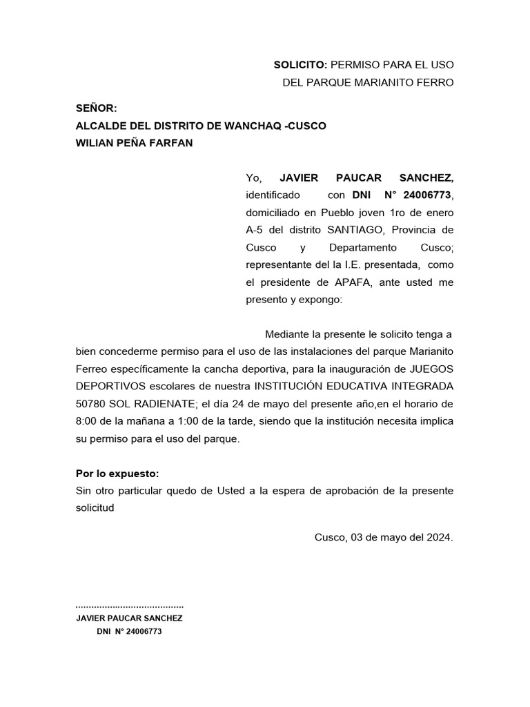 SOLICITO Muni | PDF