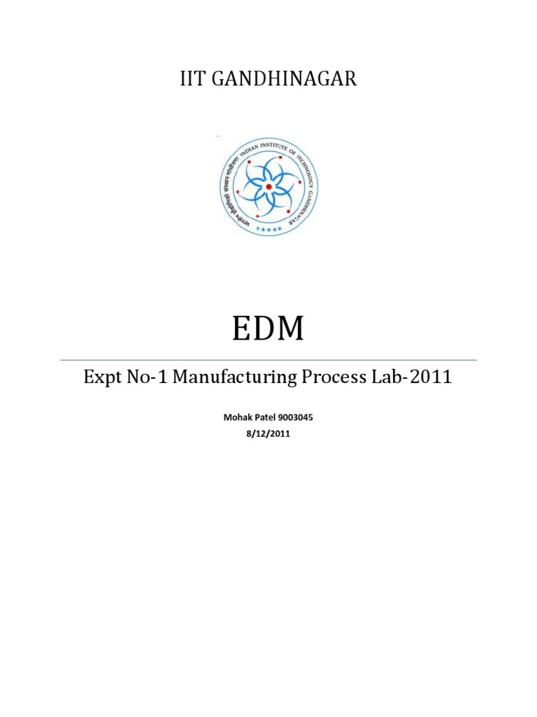 EDM Process and Material Removal Analysis | PDF | Electron | Machining