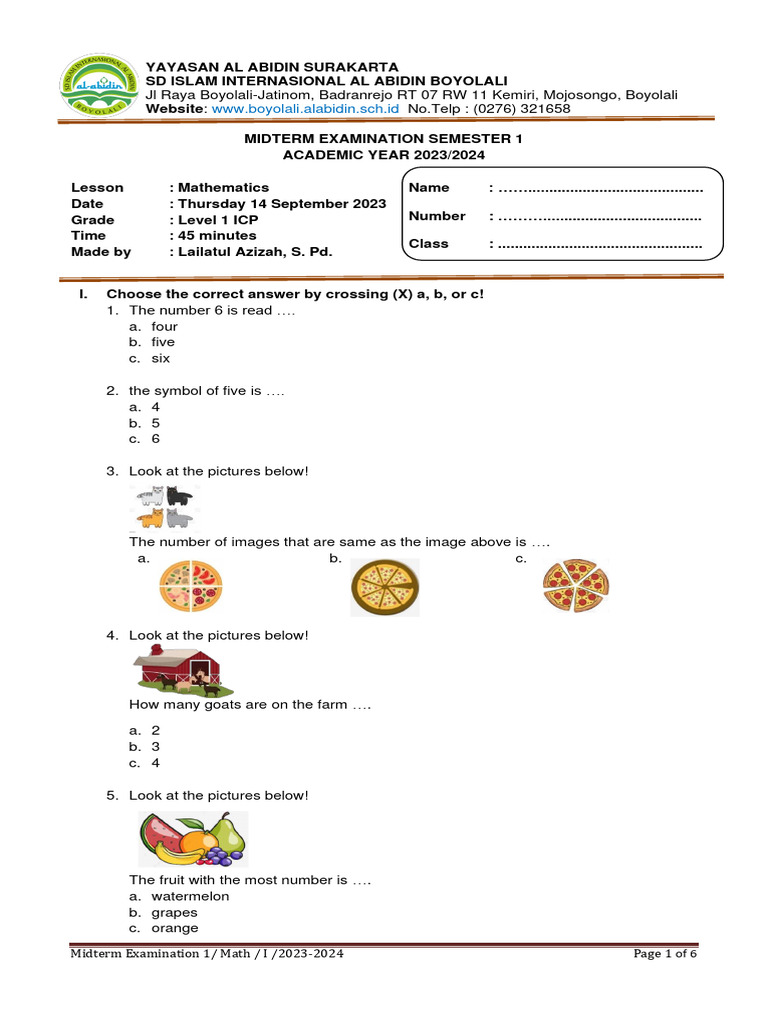 Soal Pts Math Level 1 Ok | PDF | Sports & Recreation | Games & Activities