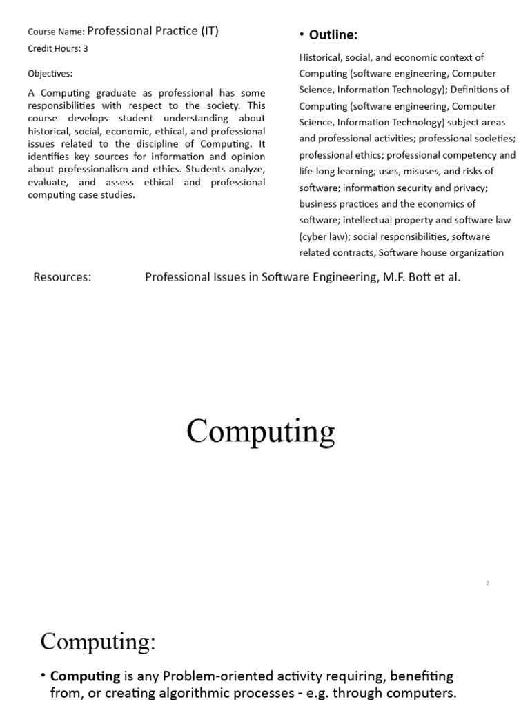 01 Computing Pdf Computing Computer Science