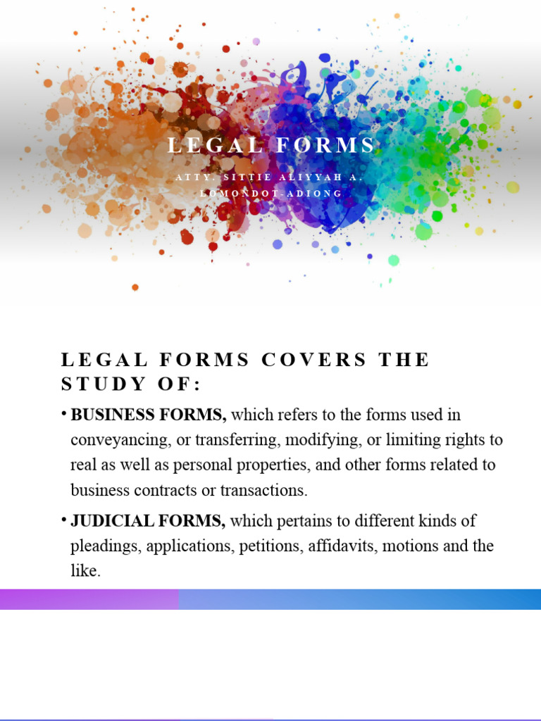 Legal Forms Intro | PDF | Common Law | Justice
