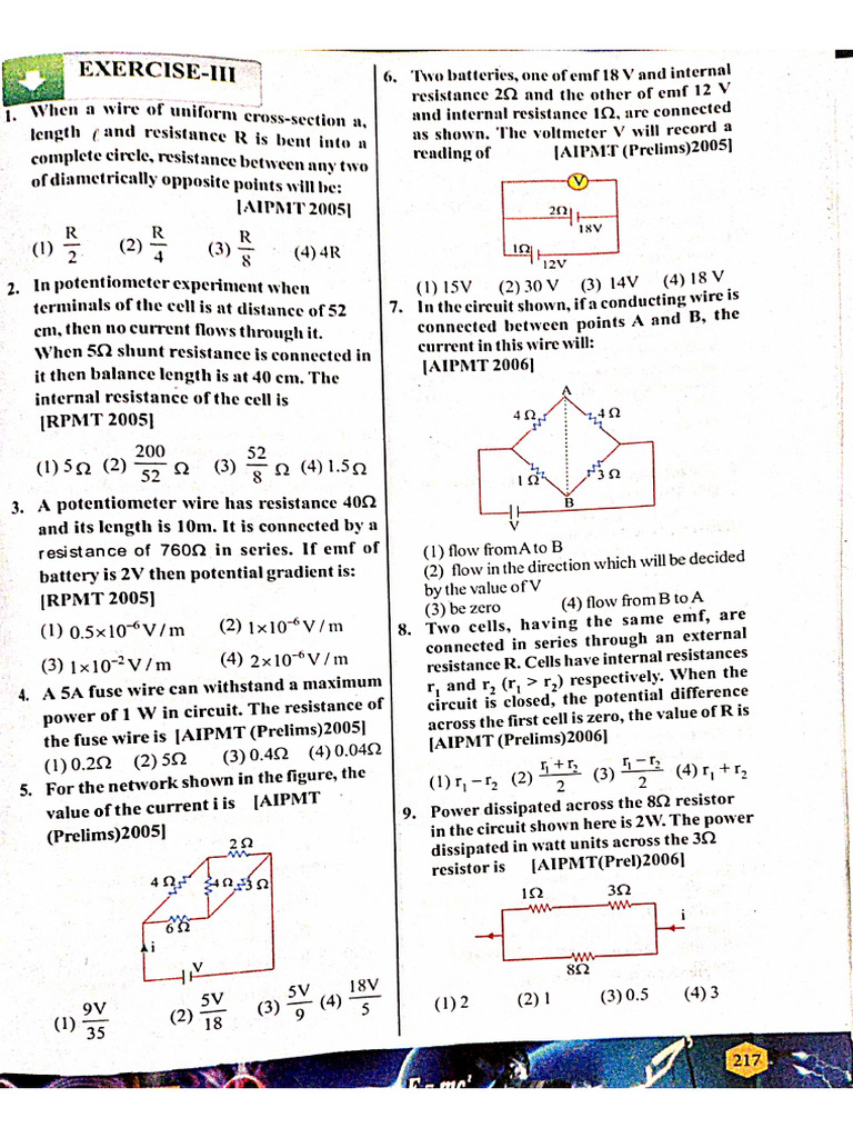 Current Electricity Level 3 Pdf