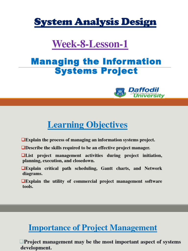 Wk 7 Managing The Information Systems Project Pdf Projects Systems Engineering