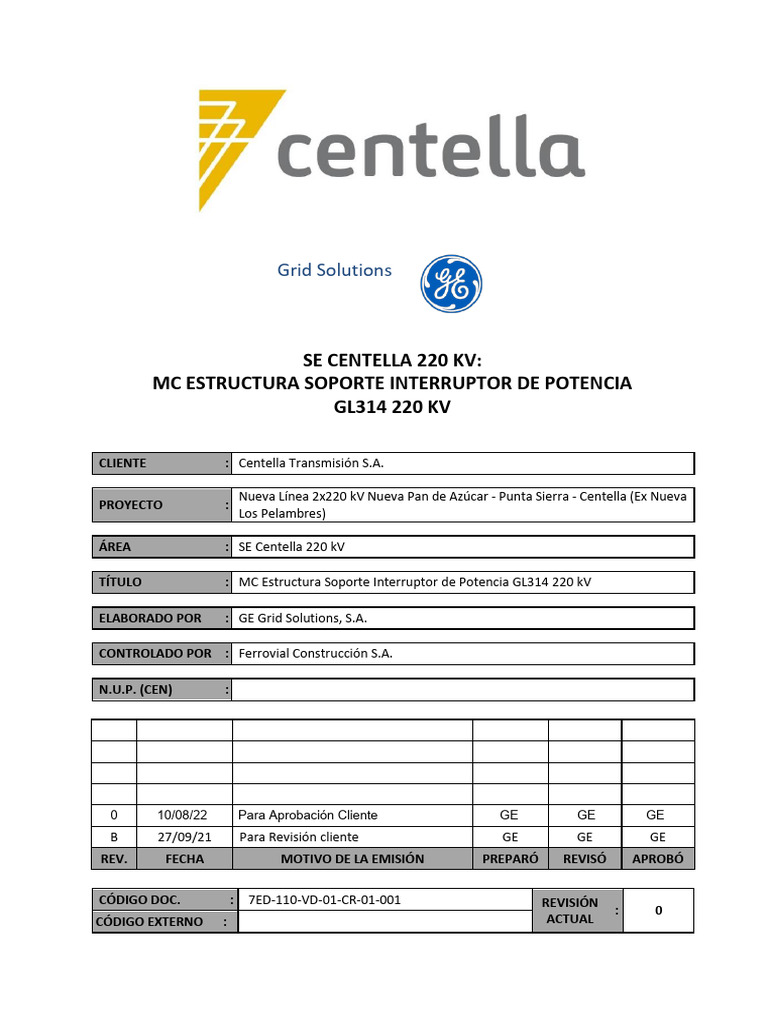 7ED-110-VD-01-CR-01-001 - 0 INTERRUPTOR 245 KV - MC ESTRUCTURA SOPORTE | PDF | Force | Beam ...