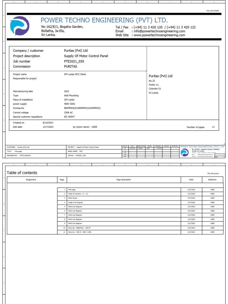 JPV Lanka MCC Panel | PDF