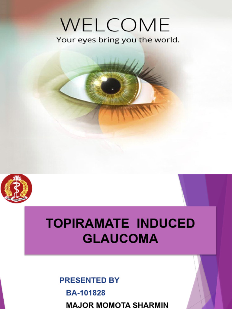 Topiramate-Induced Glaucoma Case Study | PDF | Human Eye | Glaucoma
