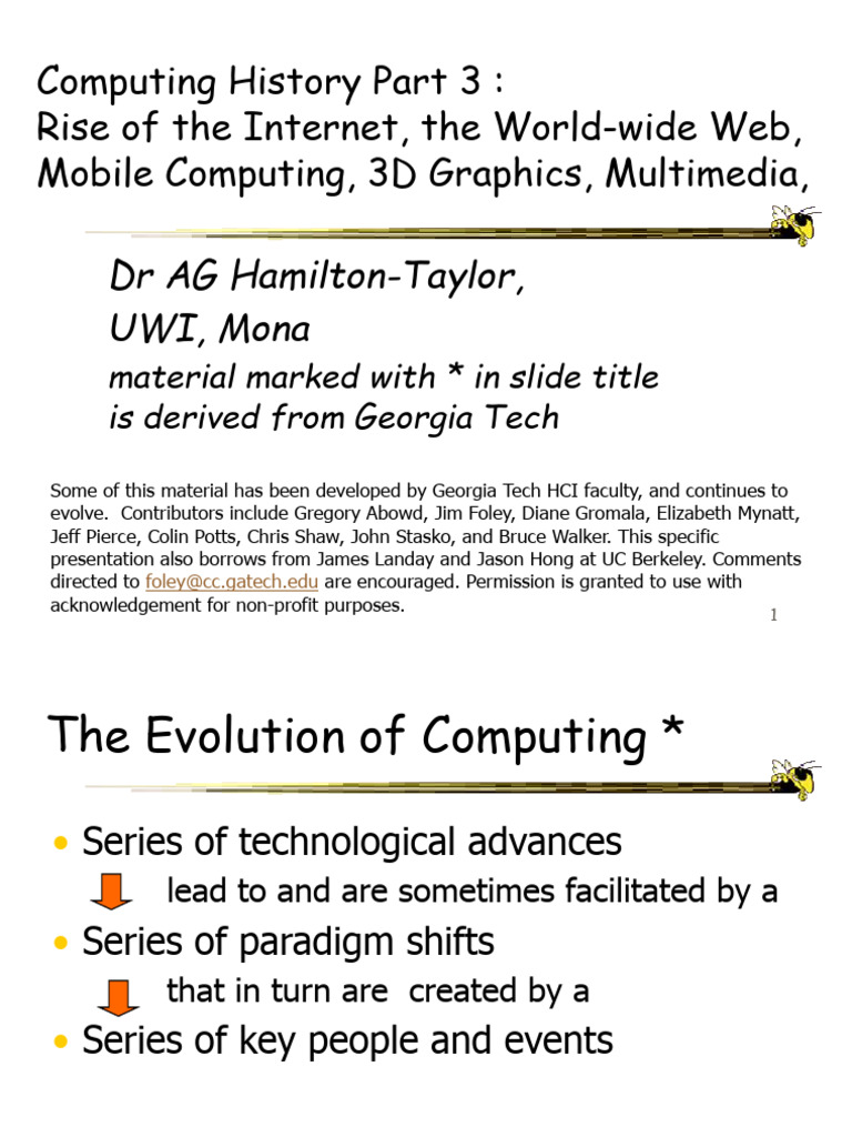 Computing History Part 3 Internet WWW and Mobile Computing v20g.pptx | PDF | I Phone | Android ...