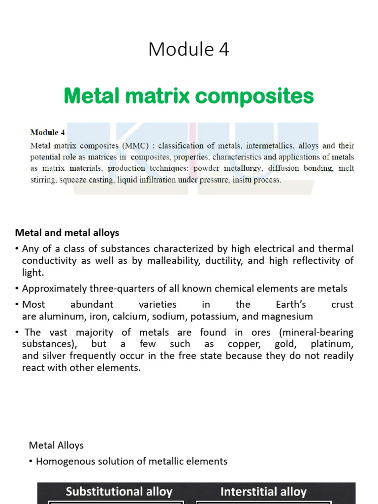 Mod 4 Composite Mmc | PDF | Titanium | Chemical Compounds