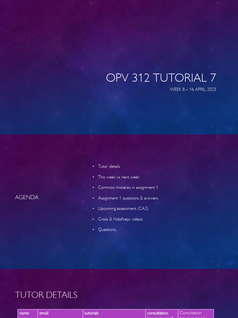 OPV 312 Tutorial 7 (Week 8) 2024 | Download Free PDF | Teachers | Cognition