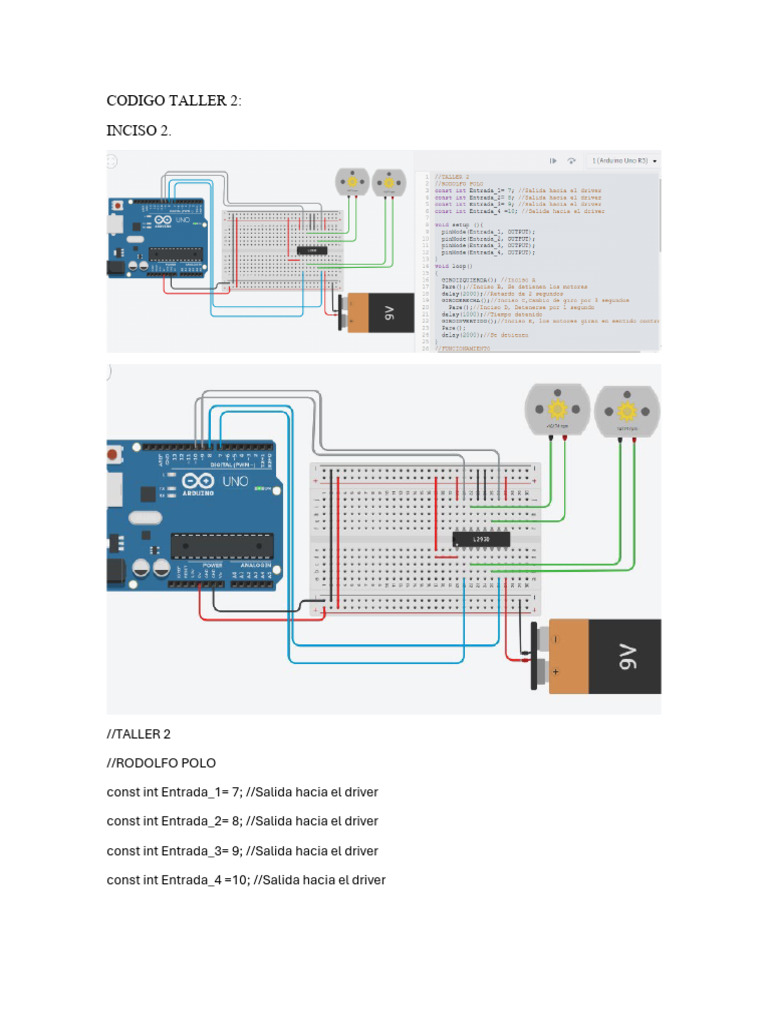 Codigo Taller 2 Arduino | PDF | Ingeniería Informática