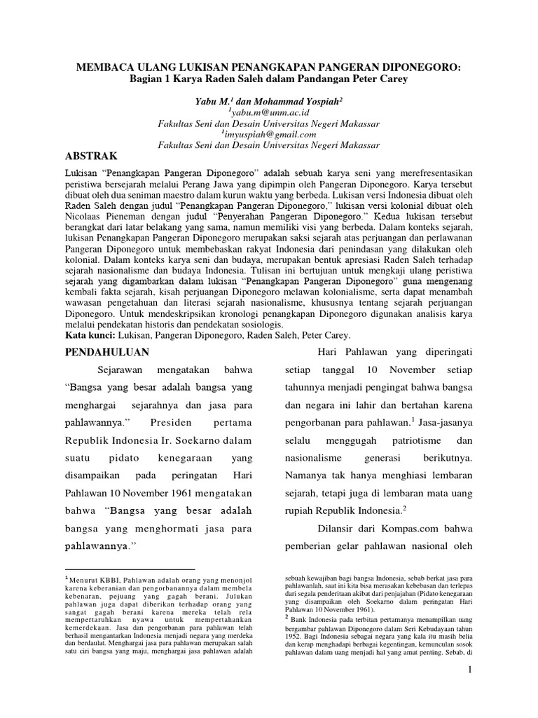 Membaca Ulang Lukisan Penangkapan Panger | PDF