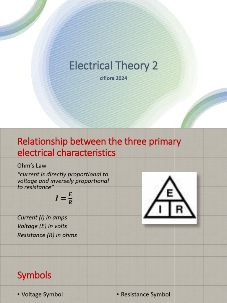 Electric Theory 2 | PDF | Series And Parallel Circuits | Electrical Network