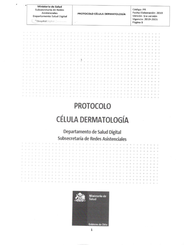 PROTOCOLO DERMATOLOGIA RES. EXENTA #491 - Compressed | PDF