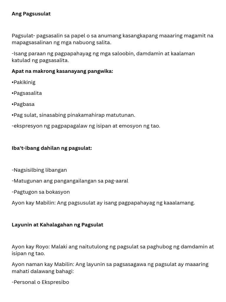 Ang-Pagsusulat 20230921 082458 0000 | PDF