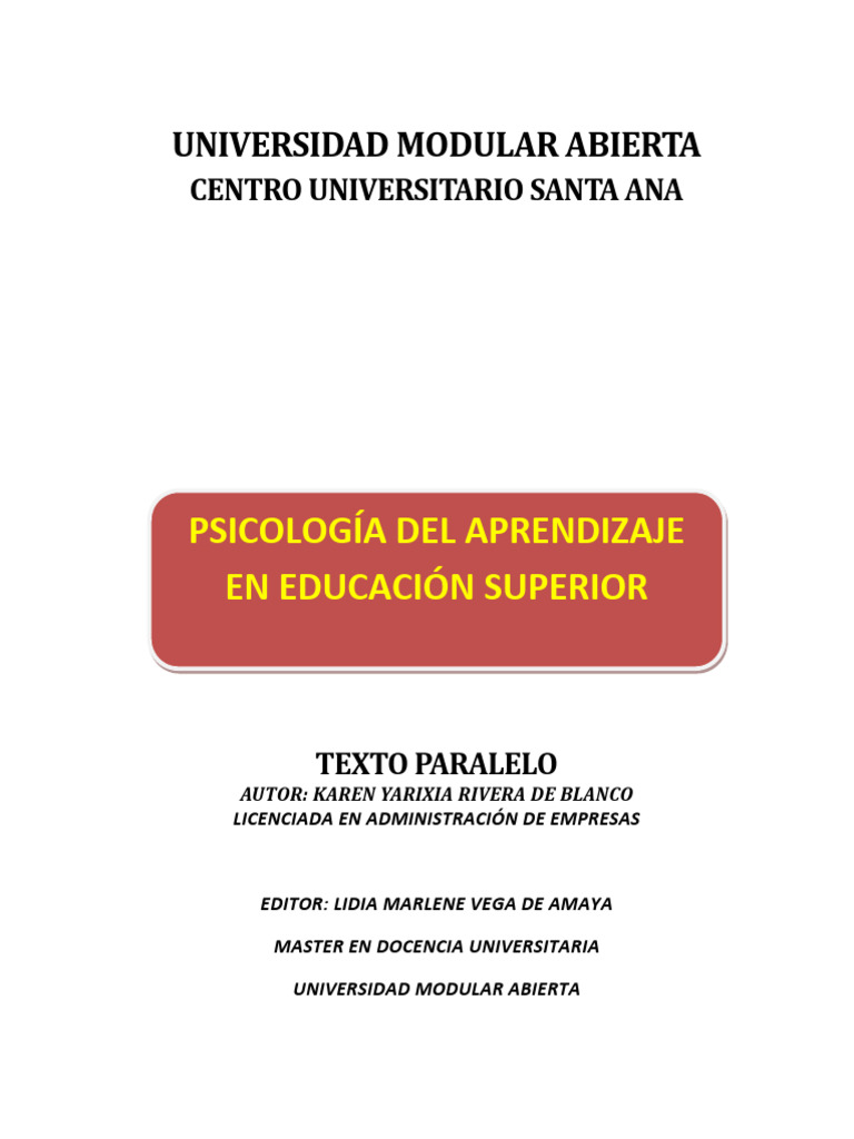 TEXTO PARALELO | PDF | Percepción | Aprendizaje
