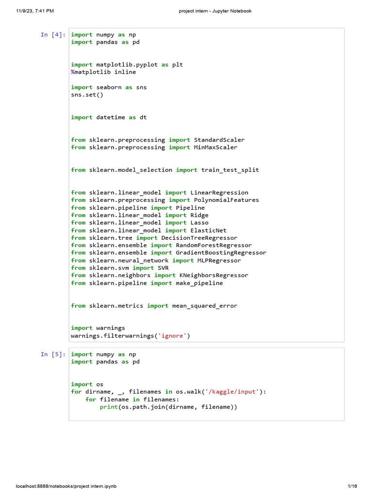 Project Intern - Jupyter Notebook | PDF | Linear Regression | Teaching ... Project Intern - Jupyter Notebook | PDF | Linear Regression | Teaching ...