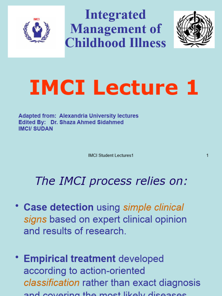 Sudan IMCI 1 | PDF | Diarrhea | Fever