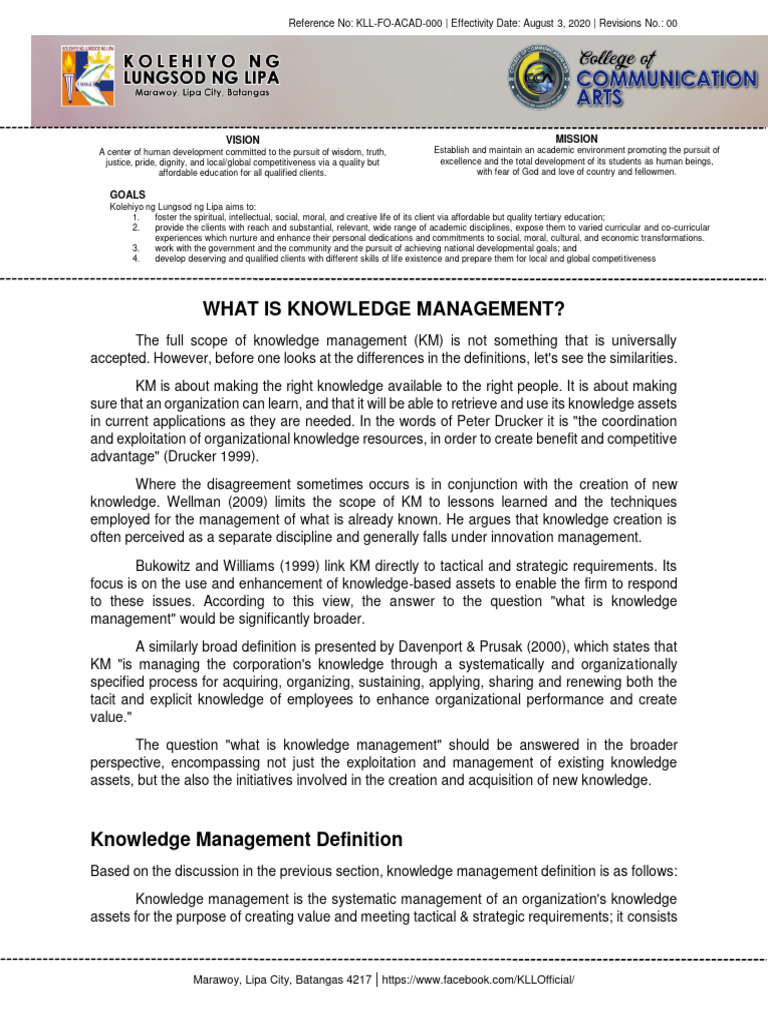 Knowledge Management Essentials | PDF | Knowledge | Knowledge Management