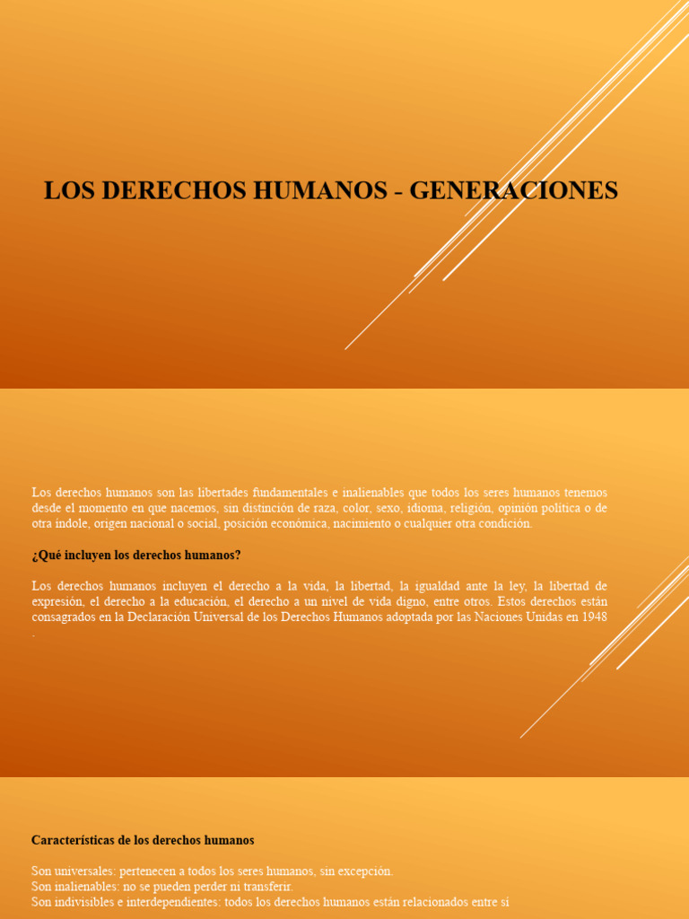 Las Generaciones de Los DDHH | PDF | Derechos humanos | Igualdad social
